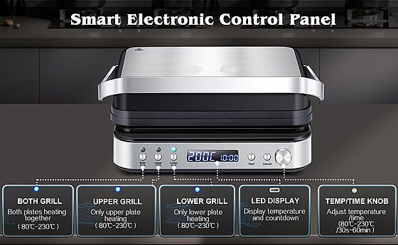 SMART MULTI CONTACT 6-IN-1 PRO GRILL סדרת היוקרה 2025 fire 10Pr0 ...